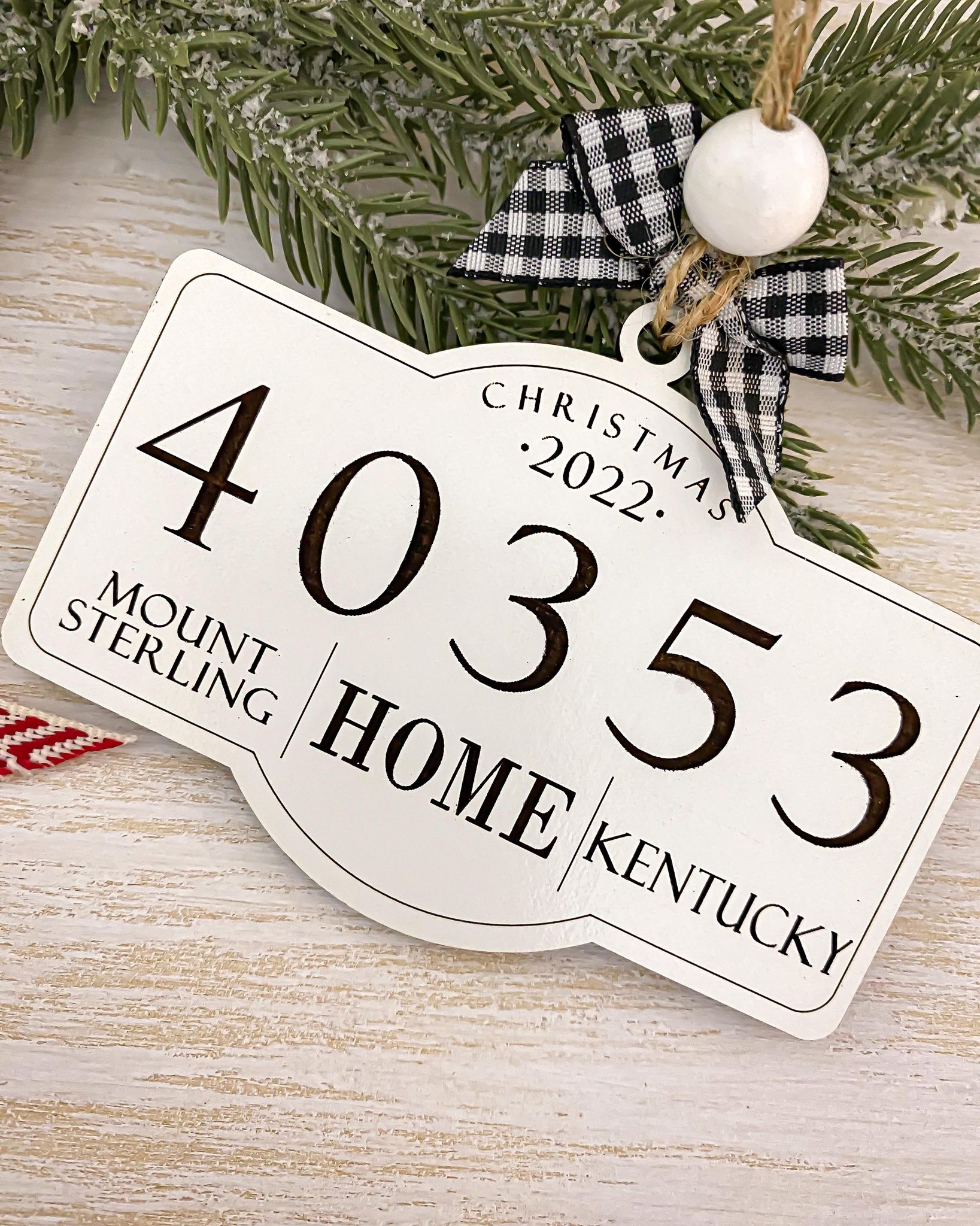 Zip Code Ornament – Sweet Pea Southern